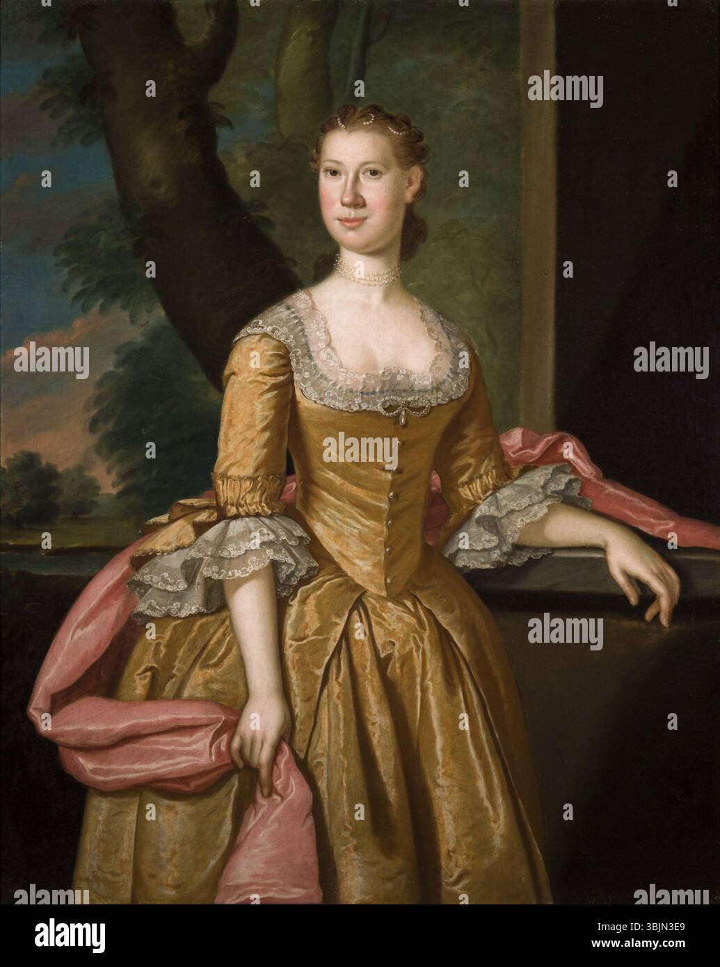 *Sarah Fitzhugh* by John Hesselius (1728–1778) is a portrait painting ...