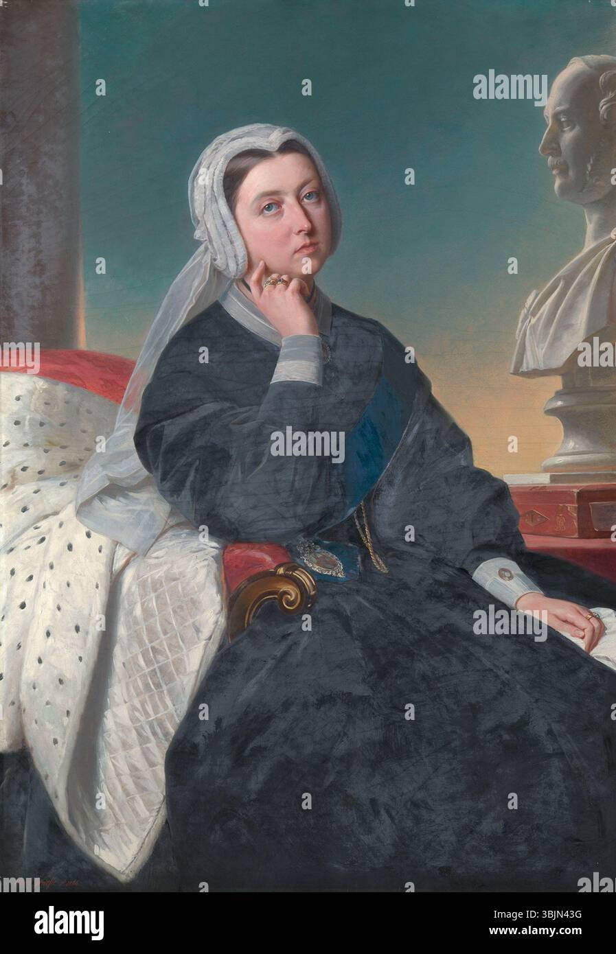 Albert Graefle’s portrait of Queen Victoria (1864) depicts the monarch ...