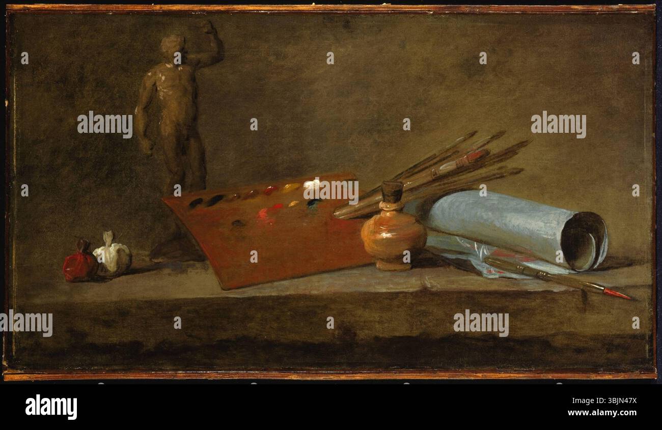 Jean-Baptiste Siméon Chardin’s 'Attributes of the Painter' (circa 1725 ...