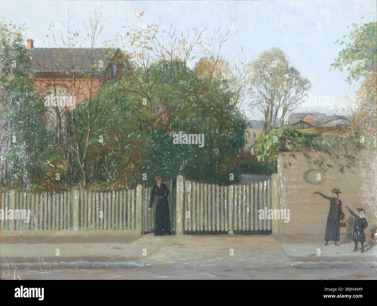 'Der vinkes farvel' (Waving Goodbye) by Axel Helsted (1847–1907) is an ...