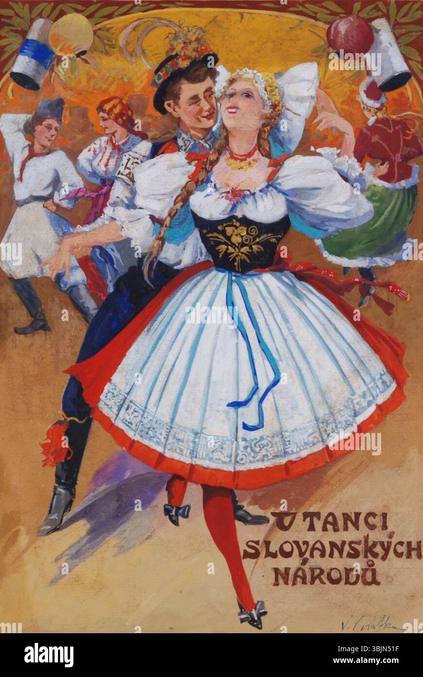 Vratislav Vosátka's artwork 'V tanci slovanských národ' (In the Dance ...