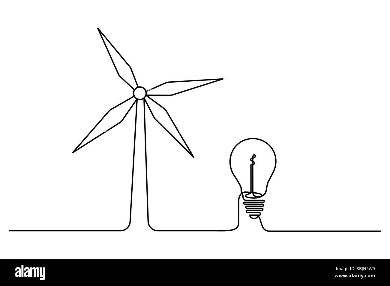 Light Bulb single line drawing of isolated continuous outline idea ...