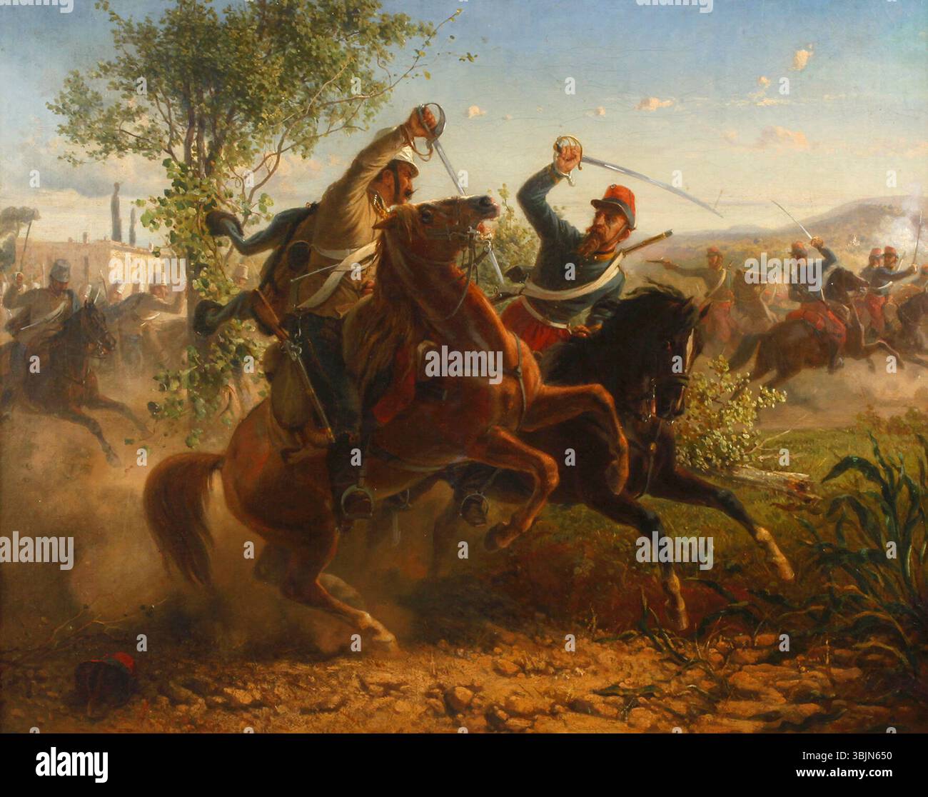 'Schlacht von Solferino' by Wilhelm Richter (1824–1892) depicts a ...