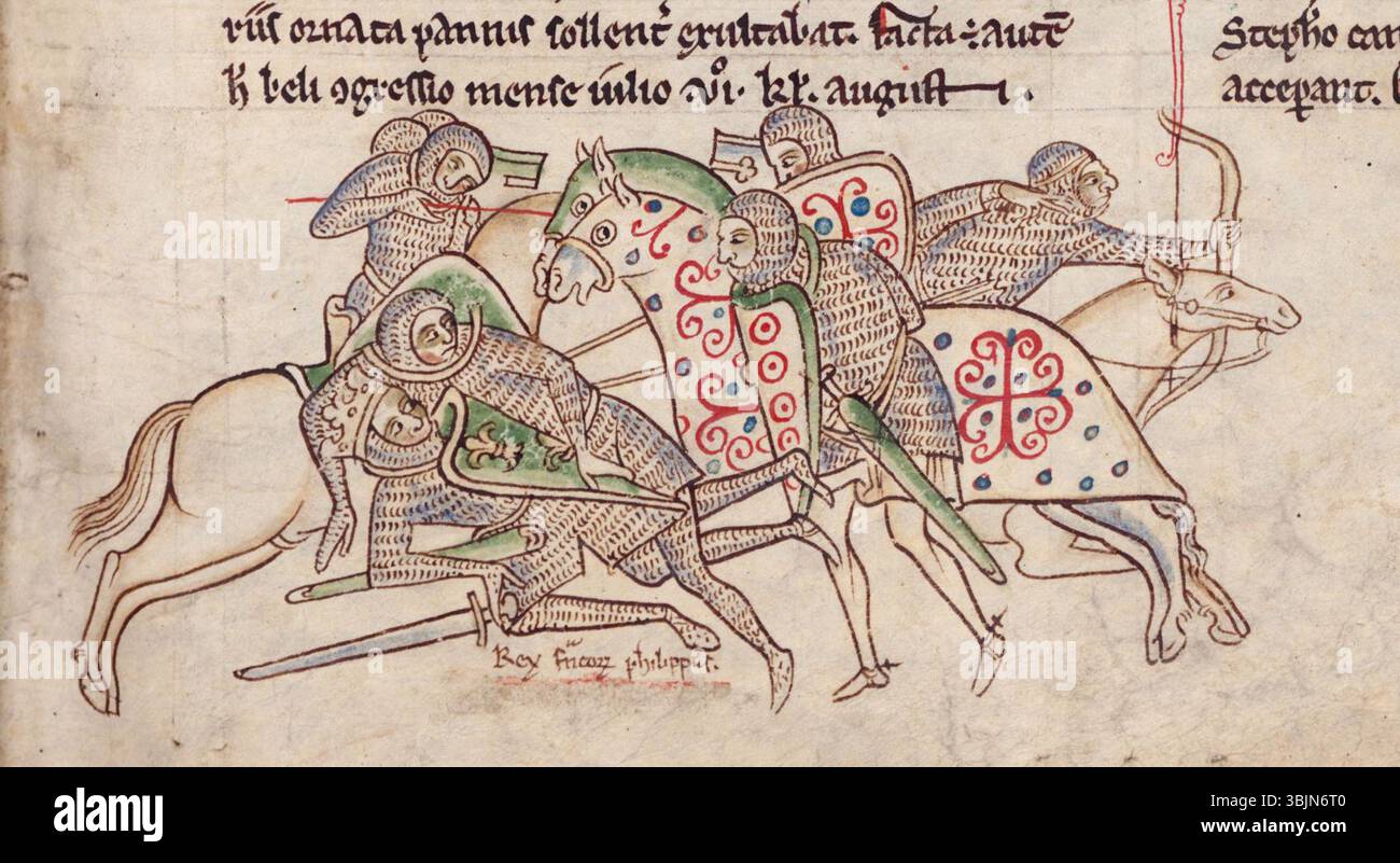 This 13th-century margin art, created by Matthew Paris, depicts Philip ...