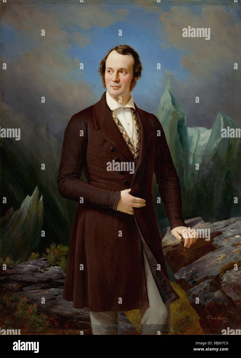 Fritz Züber-Bühler’s 1844 portrait of Jean Louis Rodolphe Agassiz, the ...