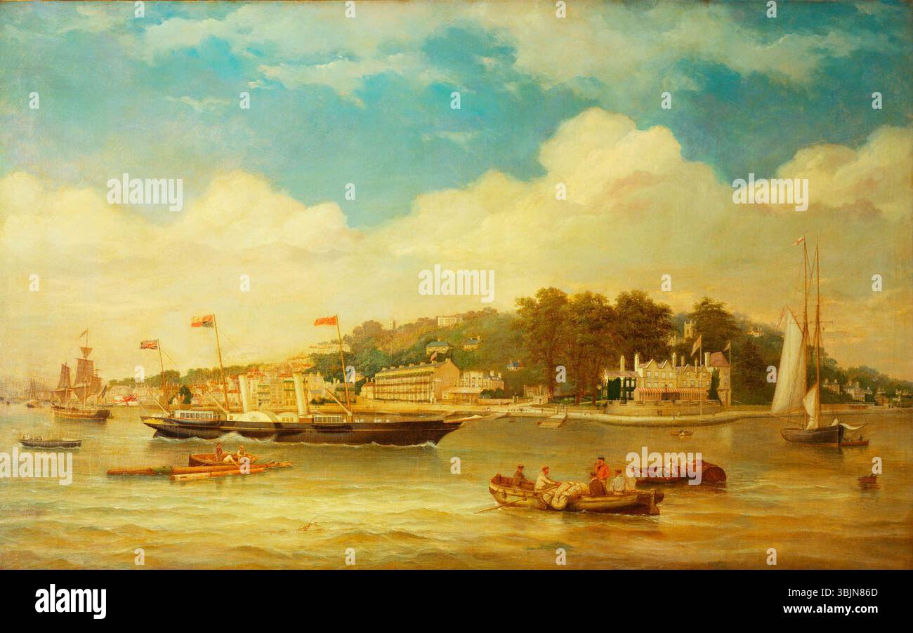 Charles Gregory’s oil painting from 1882 depicts HMY 'Alberta' passing ...