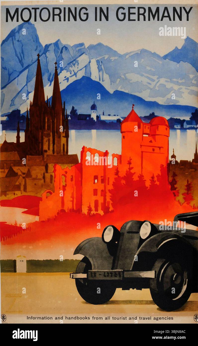 Ludwig Hohlwein's 'Motoring in Germany' from the 1920s captures the ...