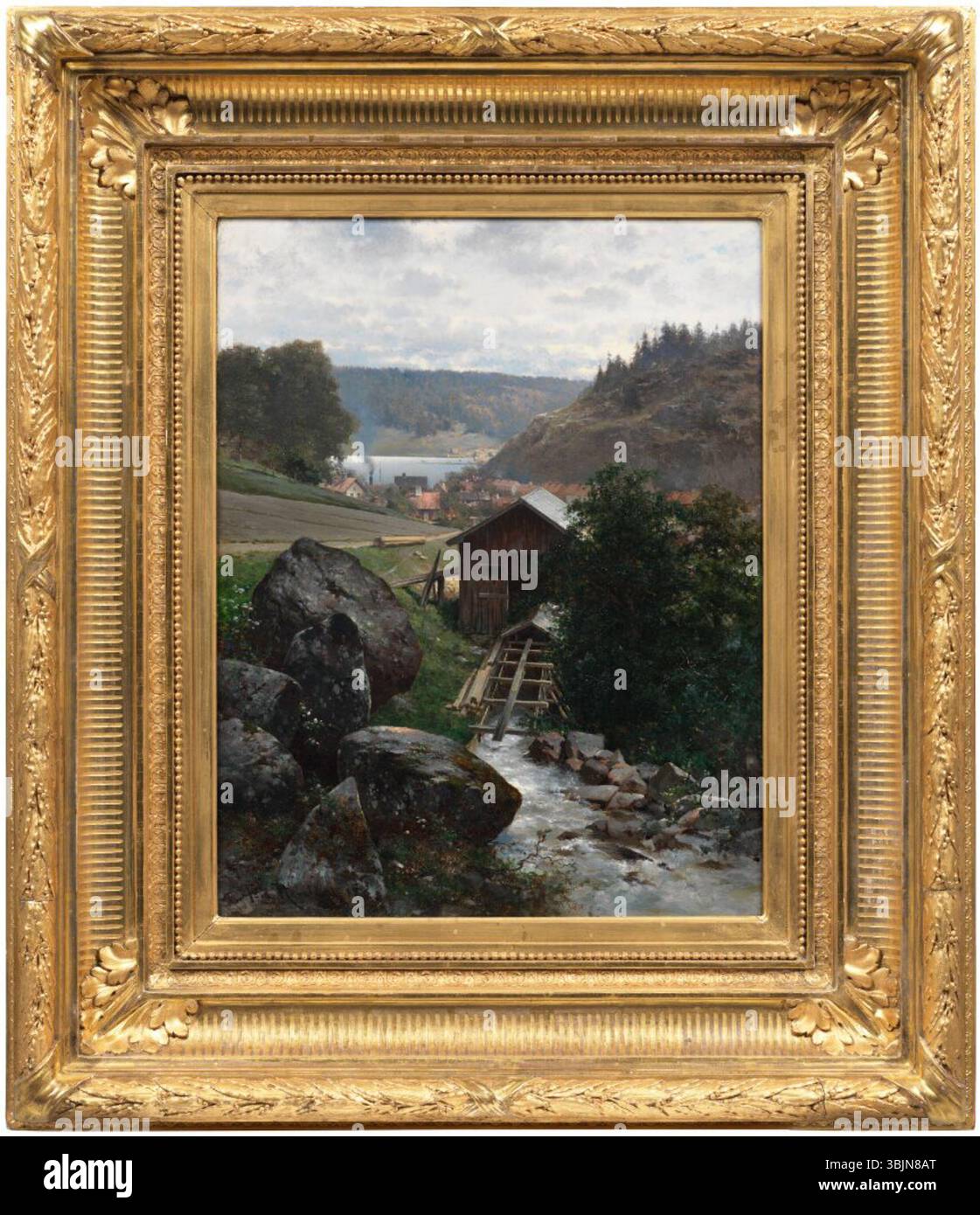 Ferdinand Hernlund’s 'Landscape from Valdemarsvik' (1885) presents a ...