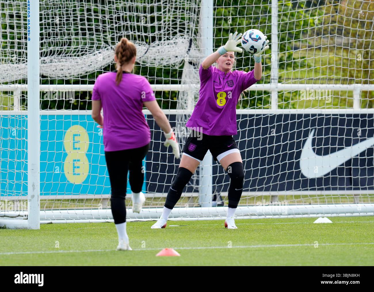 England's Hannah Hampton during a training session at St George's Park ...