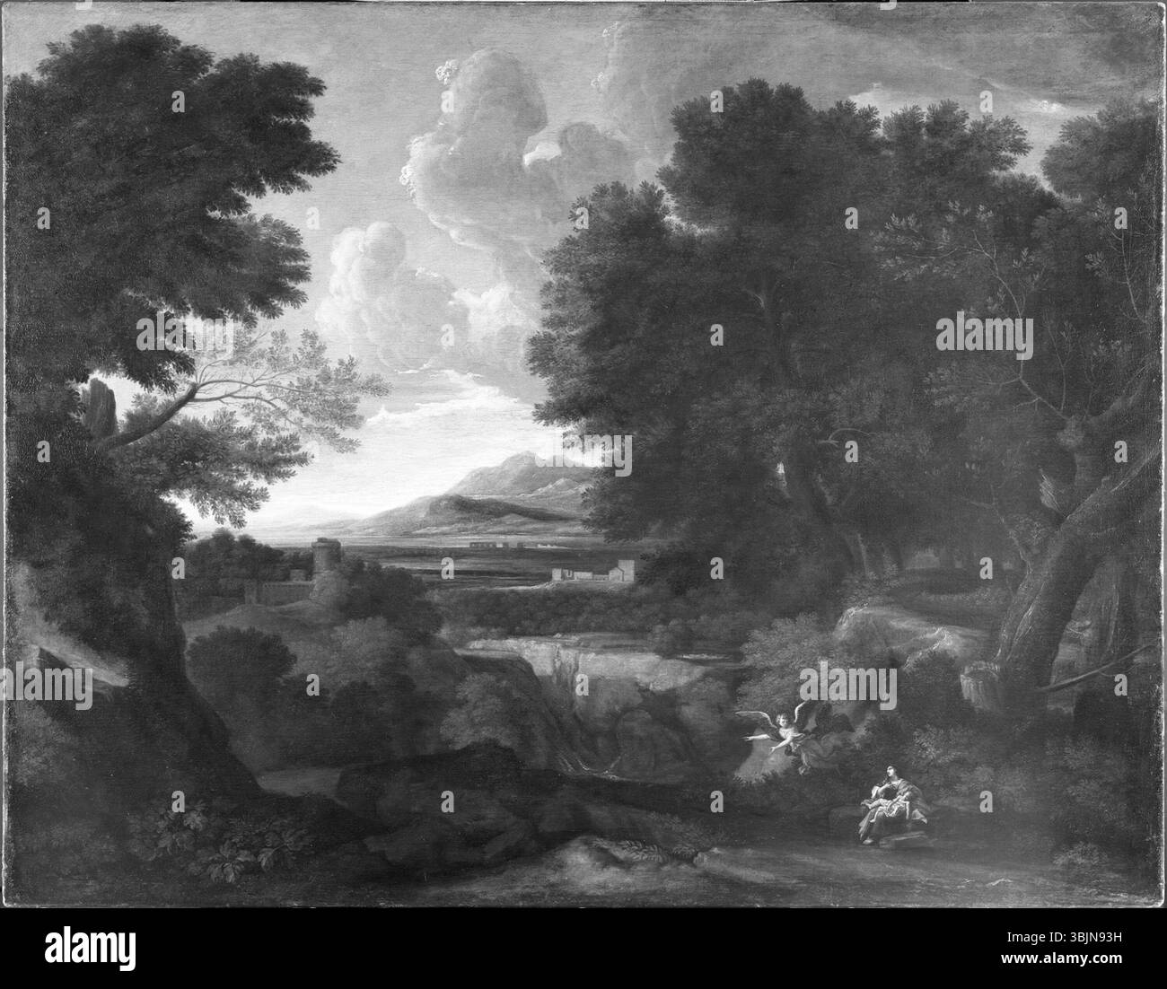 Wooded painting Black and White Stock Photos & Images - Alamy