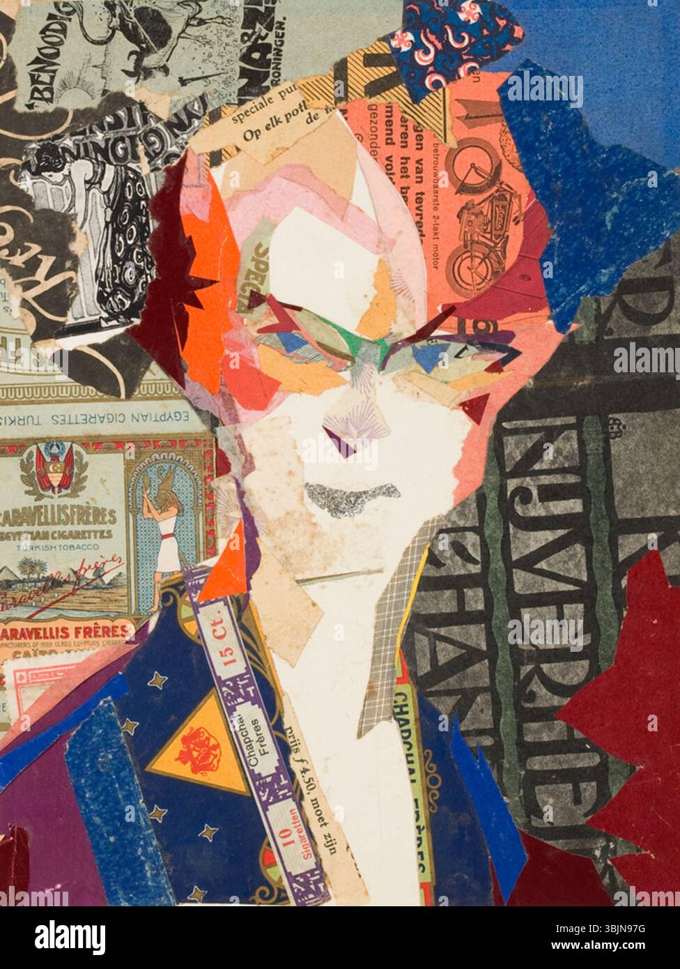 The 'Portrait of Hilde Idema' (1923) by Alida Jantina Pott is a collage ...