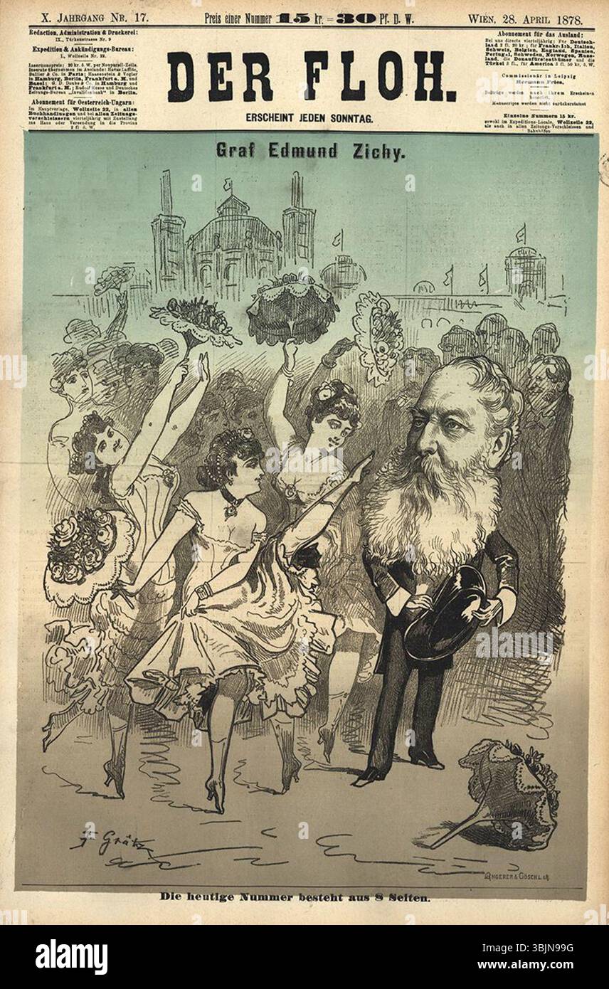 'Graf Edmund Zichy' (1878) by Friedrich Graetz is a portrait of Count ...