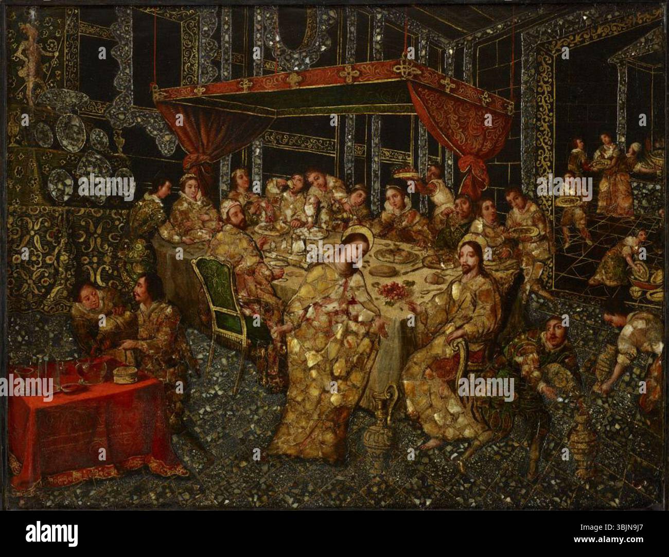 Nicholás Correa’s ‘The Wedding at Cana’ (1696) depicts the biblical ...