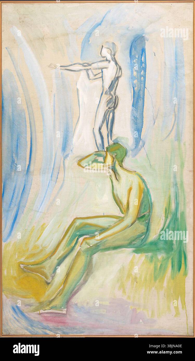 'Men Turning towards the Sun' (1911–1914) by Edvard Munch is an oil ...
