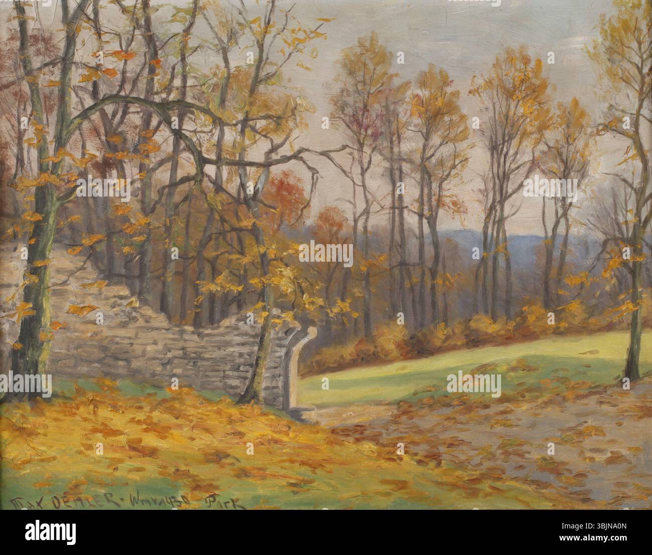 'Herbstliche Parklandschaft' (Autumn Park Landscape) by Max Oehler ...