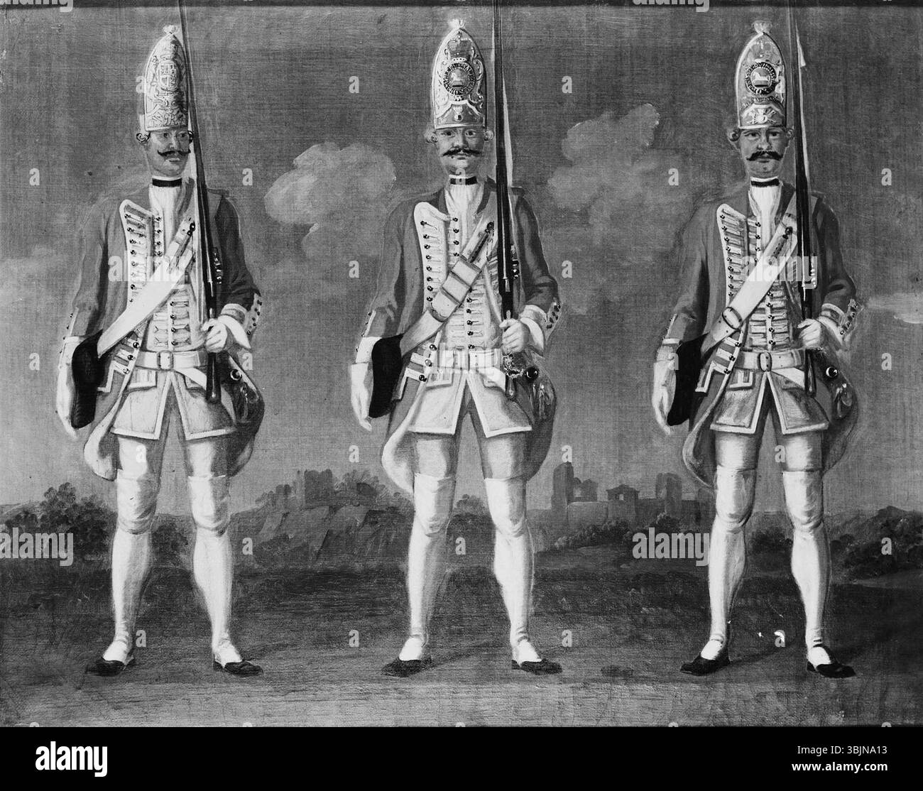 This oil on canvas painting by David Morier, created around 1752 ...