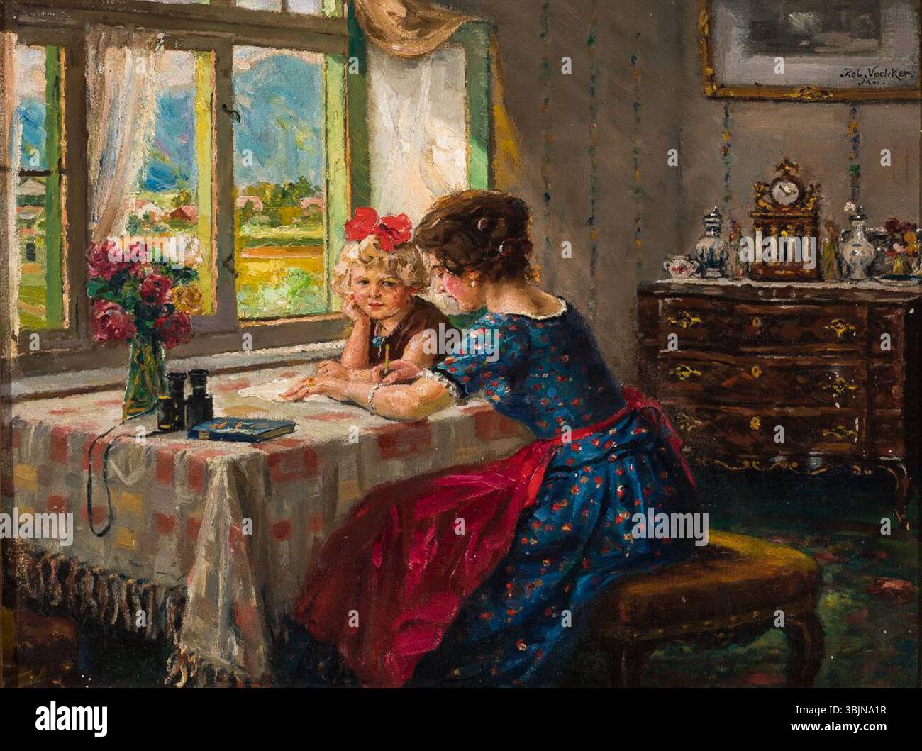 Robert Völcker’s 'Mutter mit Kind am Fenster' (Mother with Child at the ...