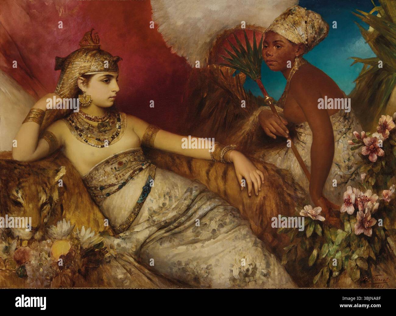 Heinrich Faust's 1876 oil painting of Cleopatra presents the legendary ...