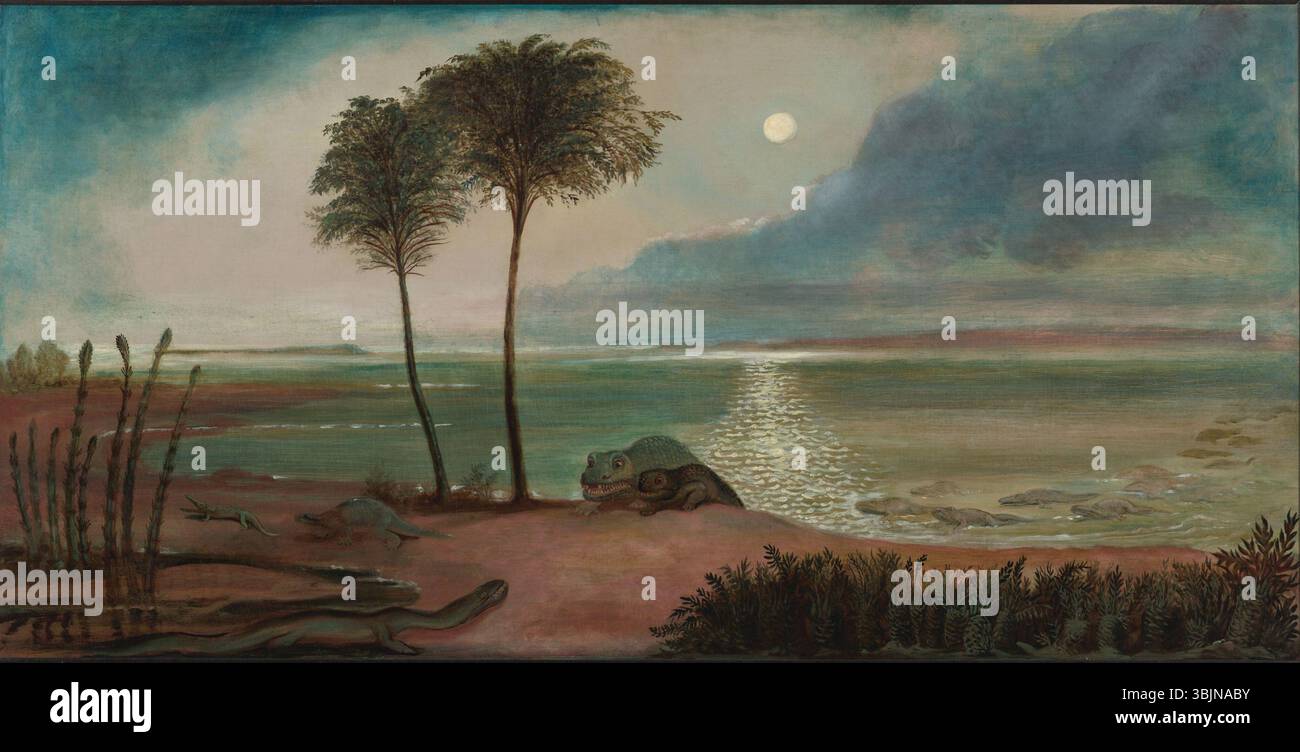 Benjamin Waterhouse Hawkins’ 'Triassic Life of Germany' (1807–1894) is ...