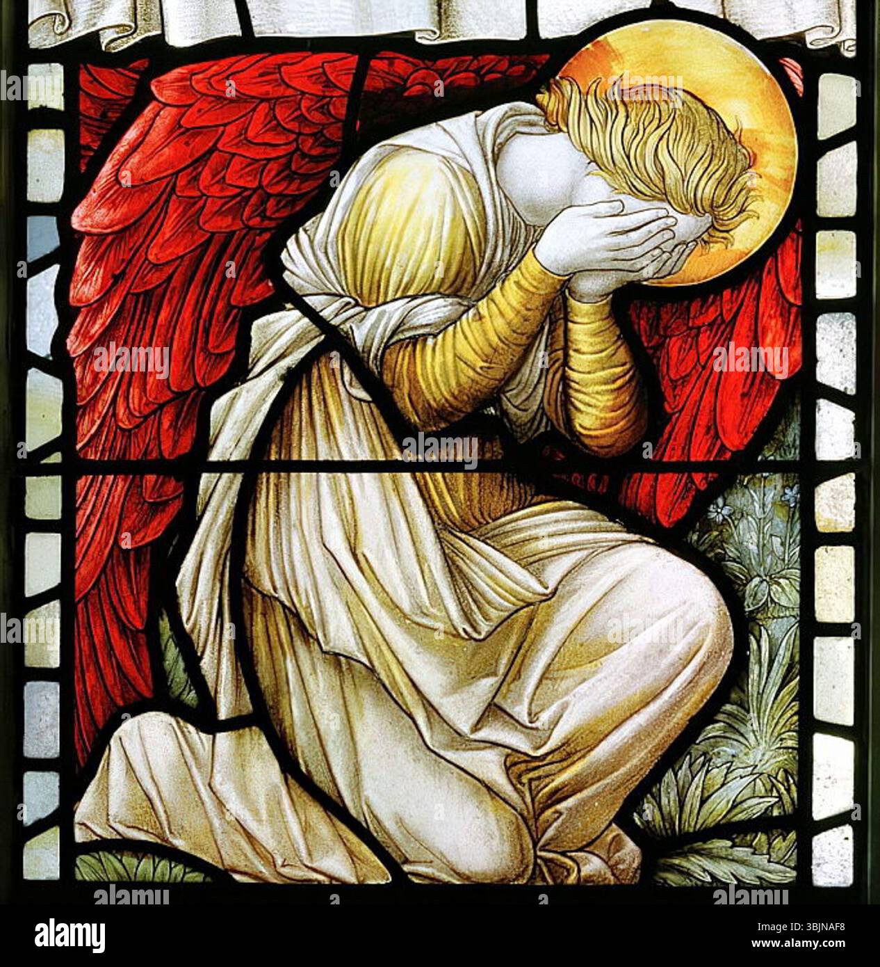 This stained-glass window in the Church of St Bledrws, designed by Carl ...