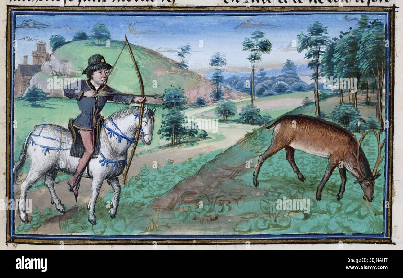 Folio 097 from 'Livres du roy Modus et de la royne Ratio', a 15th ...