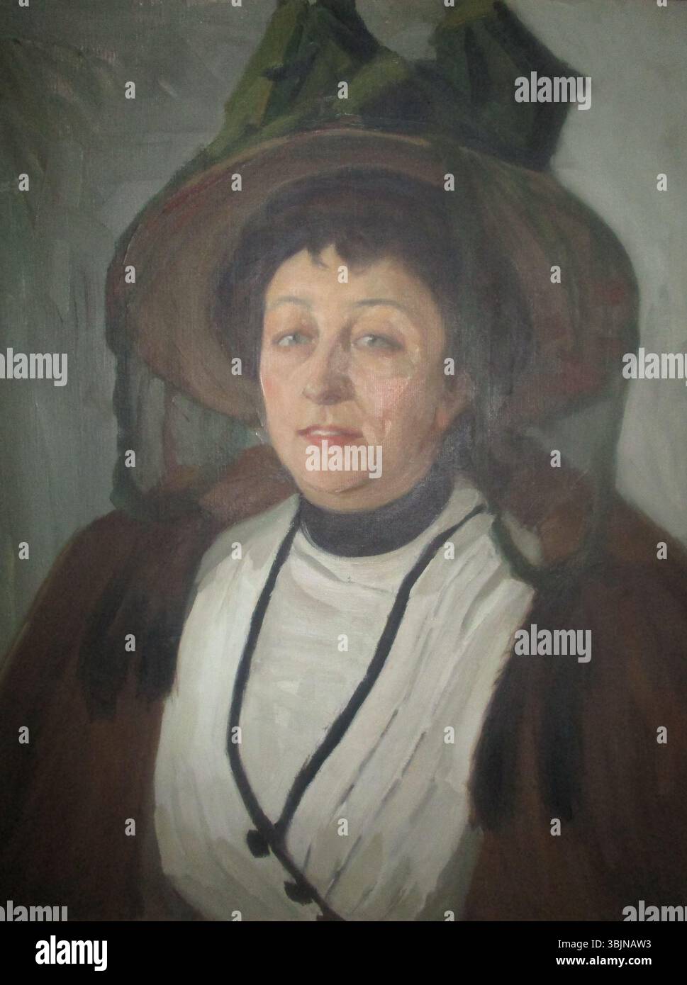 'Anna Hofman-Uddgren' by Aron Gerle is a portrait painting of the ...