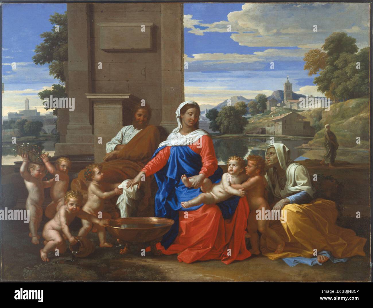Nicolas Poussin (1594–1665) painted 'The Holy Family with the Infant ...