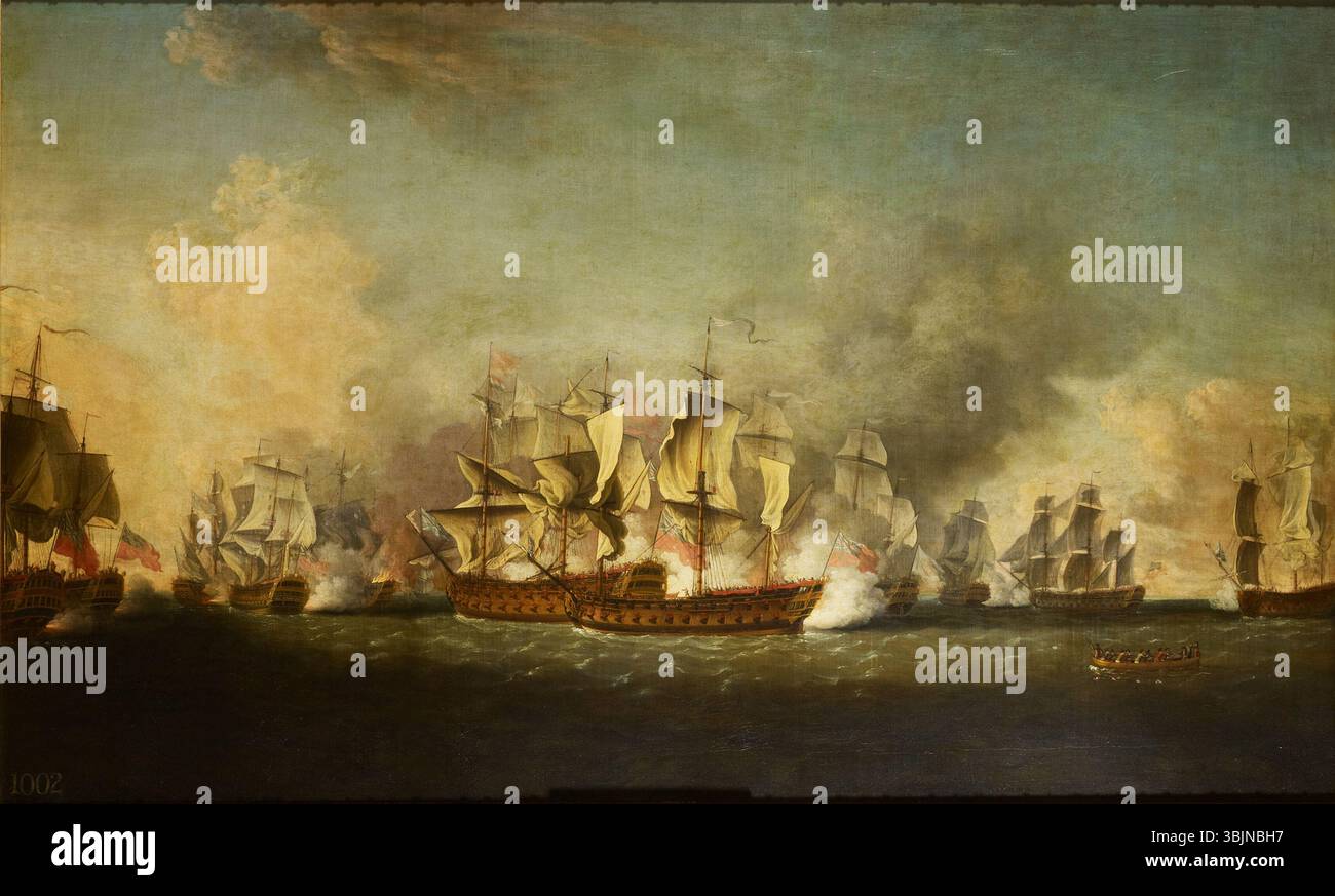 Richard Paton's painting 'Sir Charles Knowles's Engagement with the ...