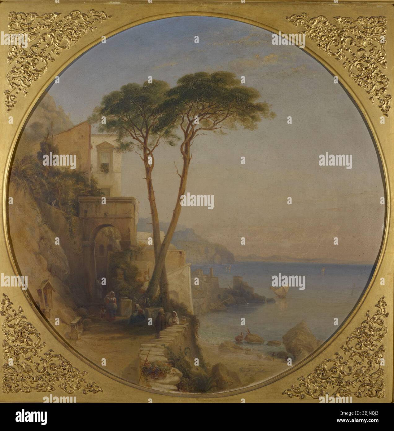 George Edwards Hering’s 1841 painting 'The Coast of Amalfi' depicts the ...
