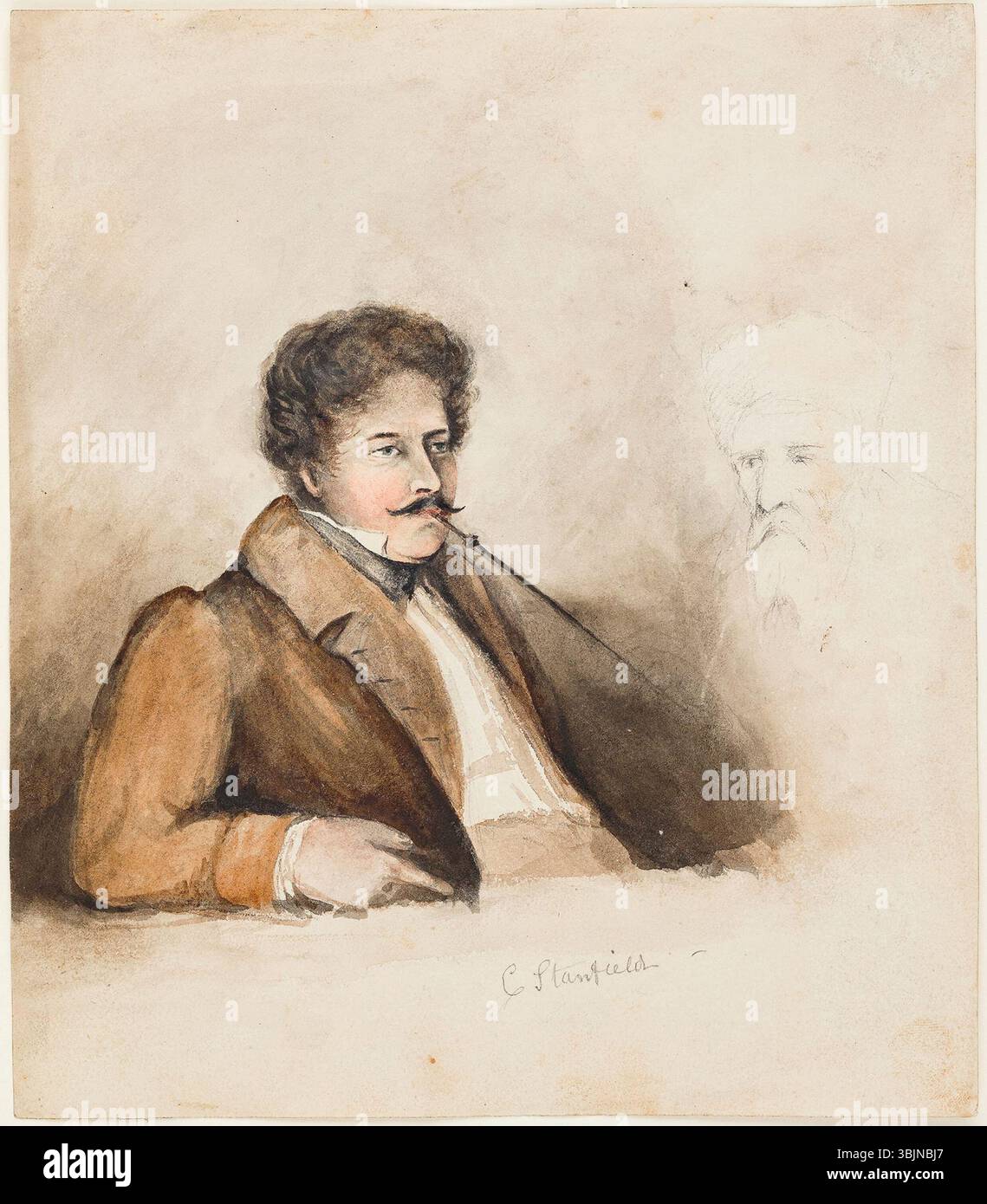 Clarkson Stanfield’s 'Portrait of a Man Smoking a Chibouk' (circa 1830 ...
