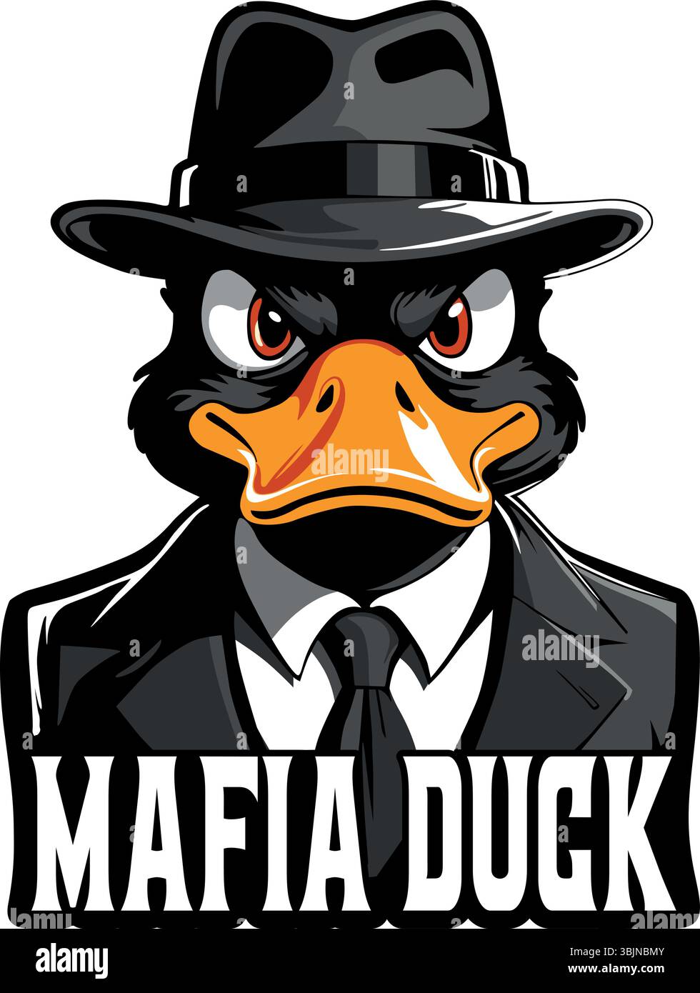 angry gangster duck Stock Vector Image & Art - Alamy