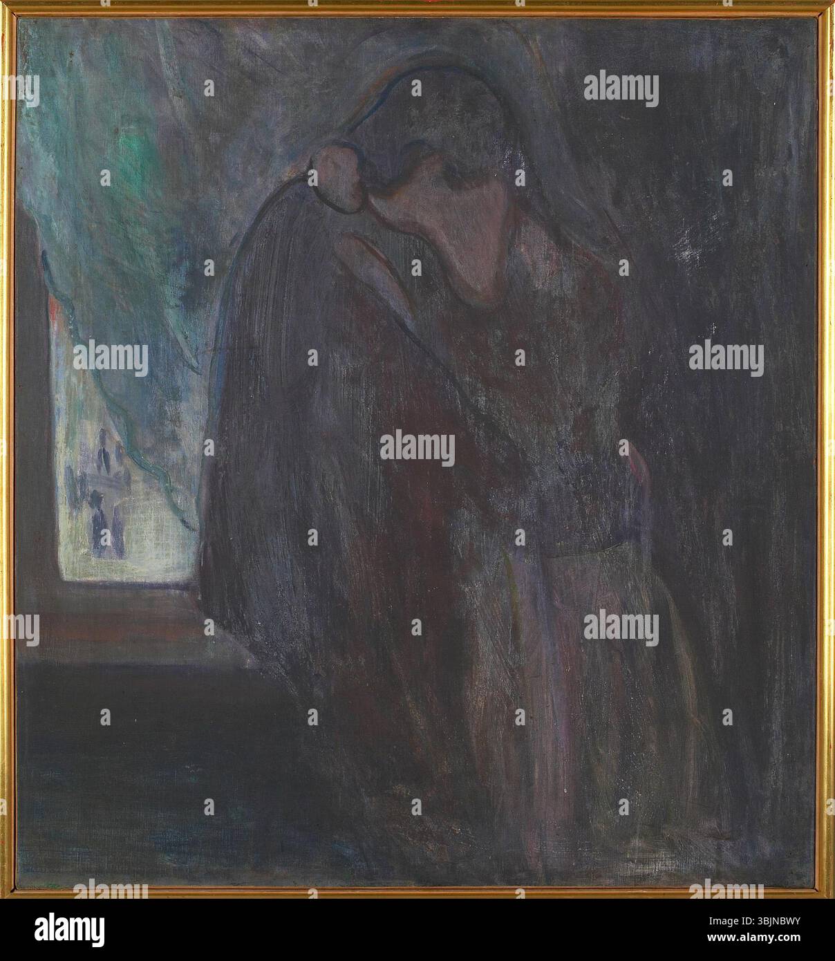 Edvard Munch (1863–1944) created 'The Kiss' in 1897, using tempera and ...