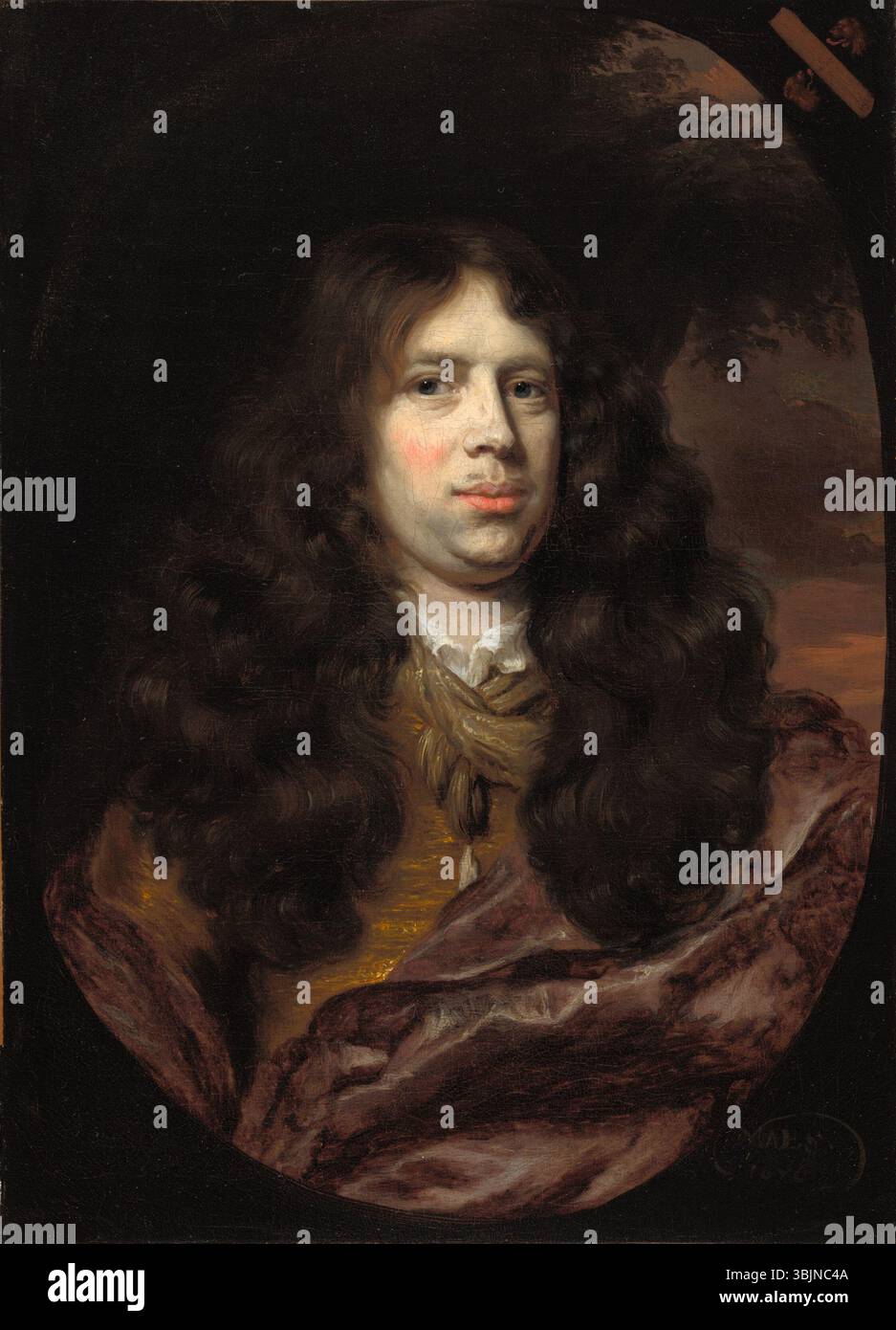 Nicolaes Maes’ 'Portrait of a Man,' painted in 1676, showcases a Dutch ...
