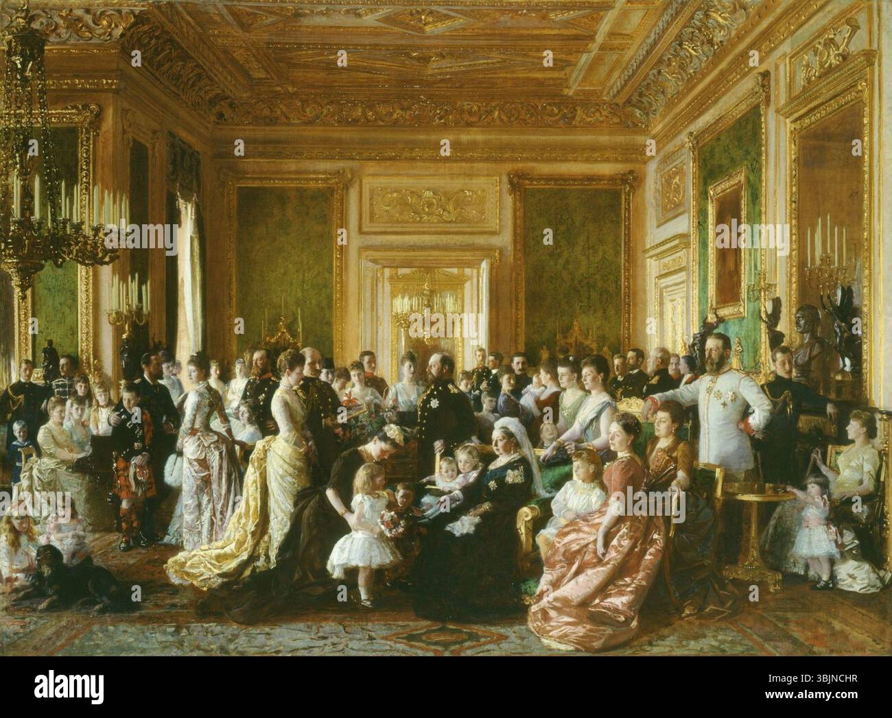 Laurits Regner Tuxen (1853–1927) painted "The Family of Queen Victoria ...