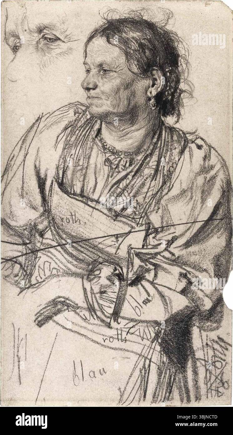 This 1886 drawing by Adolph von Menzel (1815–1905) titled 'Tyrolean ...