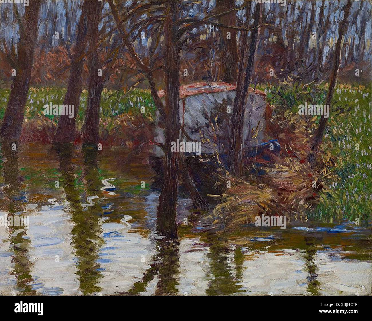 'The River Epte with Monet's Atelier-Boat' by John Leslie Breck (circa ...
