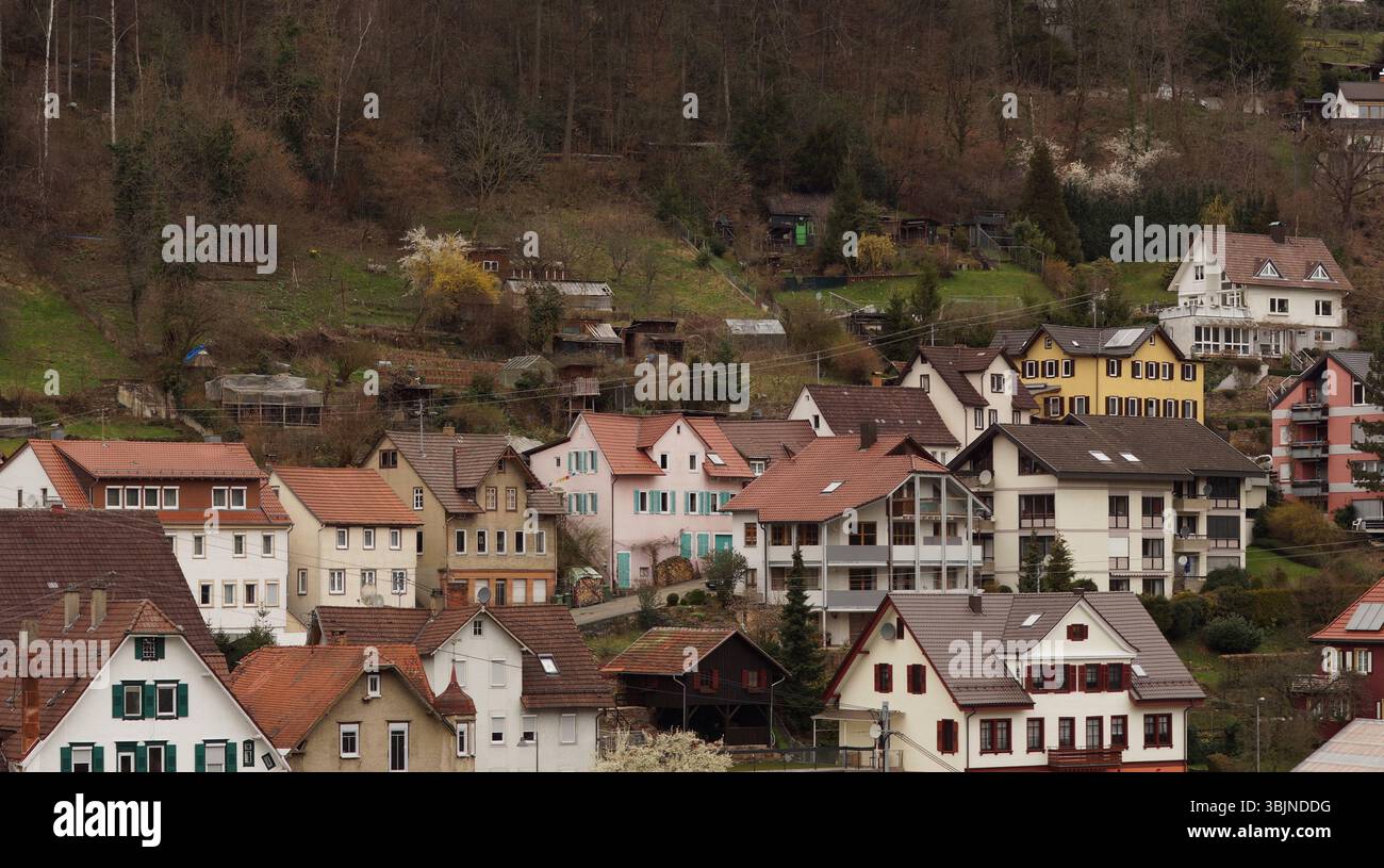 Small village red roofs hi-res stock photography and images - Alamy