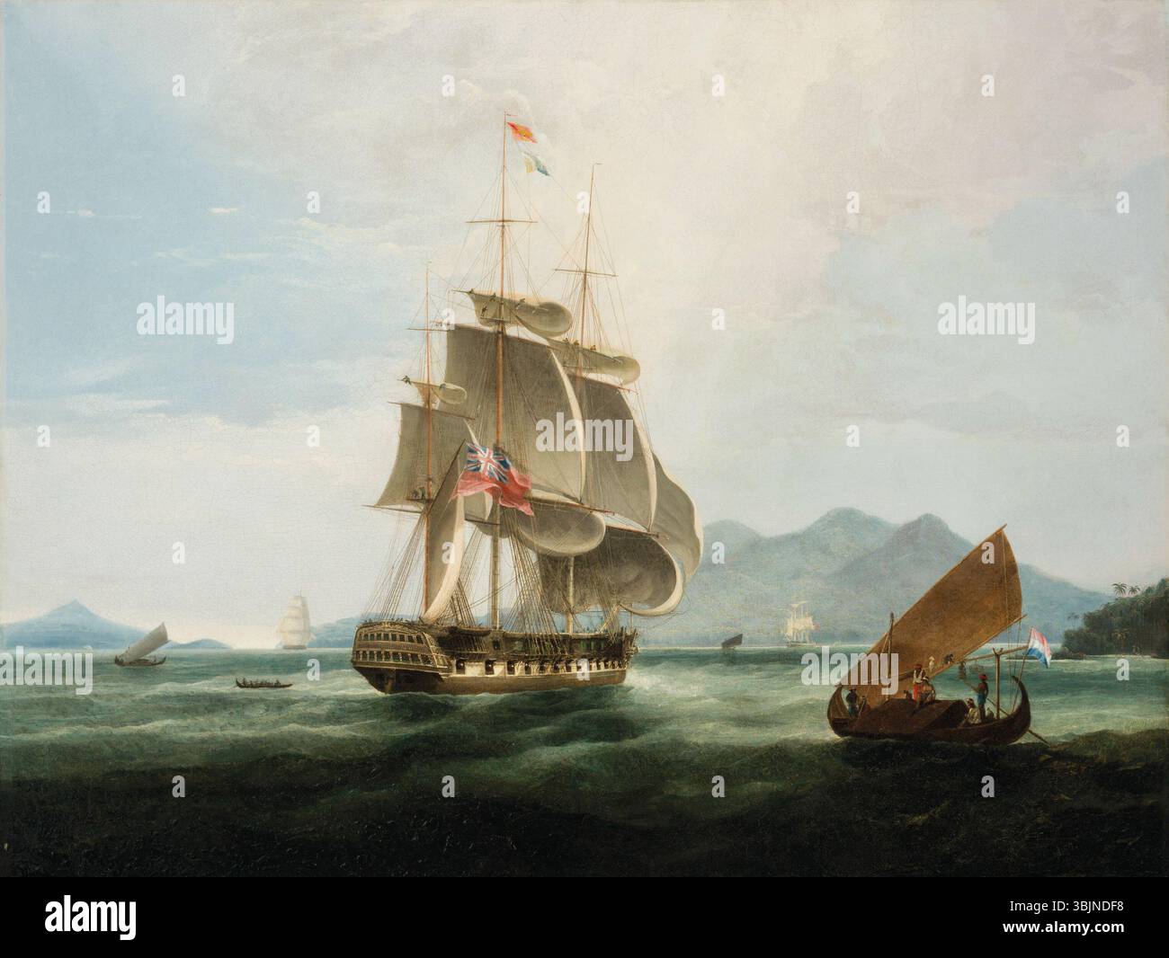'The Hon. Company's ship Sir David Scott at the entrance of the Straits ...