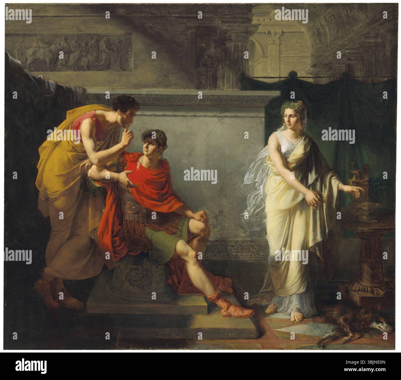 'A Mythological Scene' by Pelagio Palagi (1775–1860) is an oil painting ...