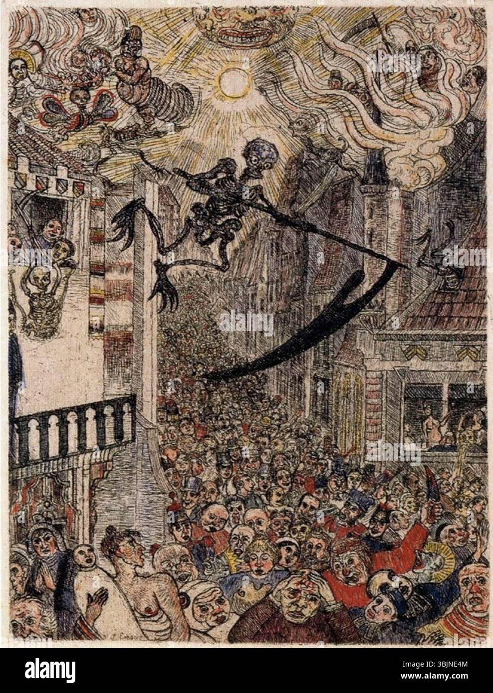 James Ensor’s 1896 painting 'Death Chasing the Flock of Mortals ...