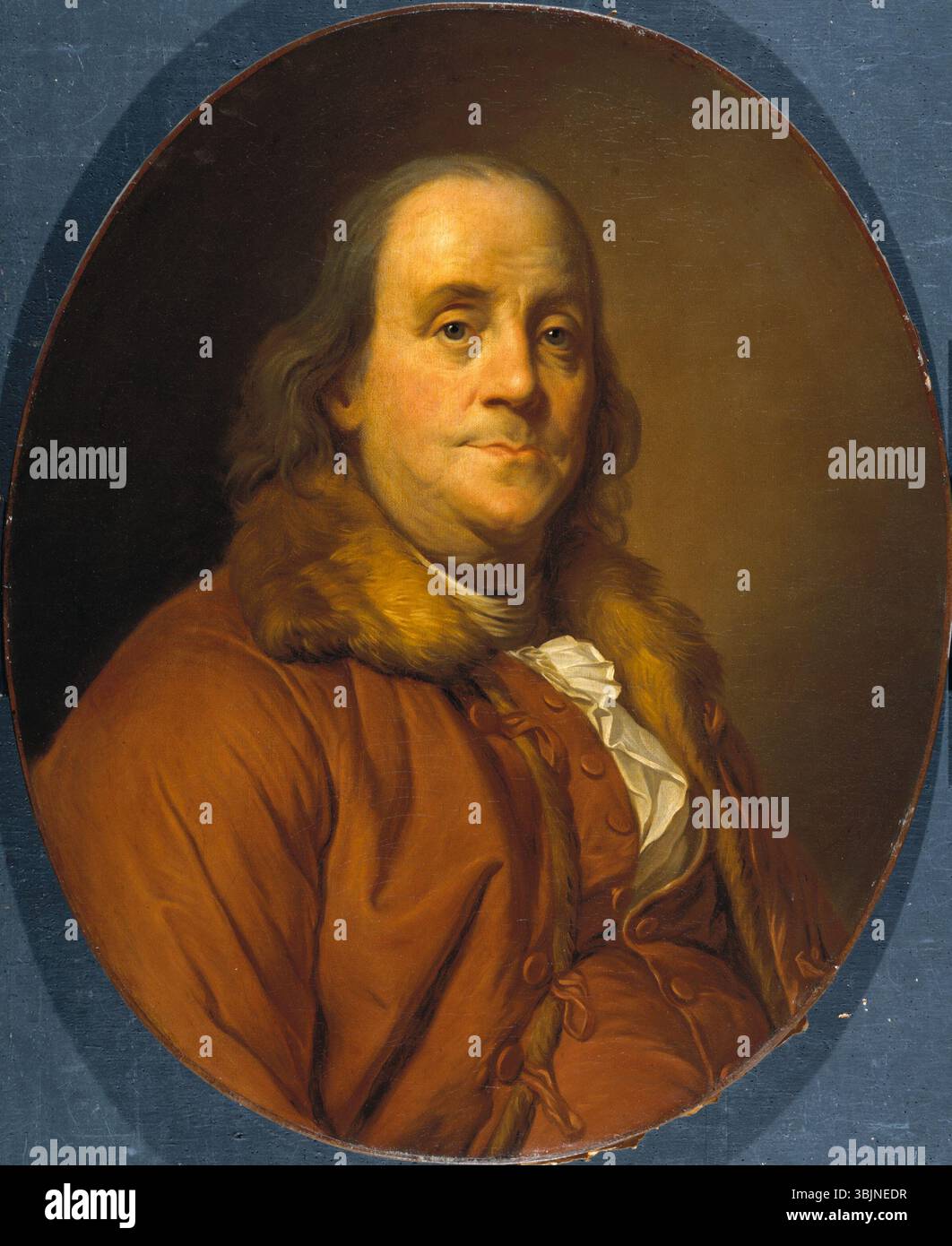 Joseph Siffred Duplessis’ portrait of Benjamin Franklin (1706–1790 ...