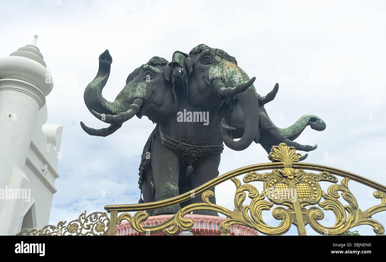 Three headed Elephant Stock Photo - Alamy