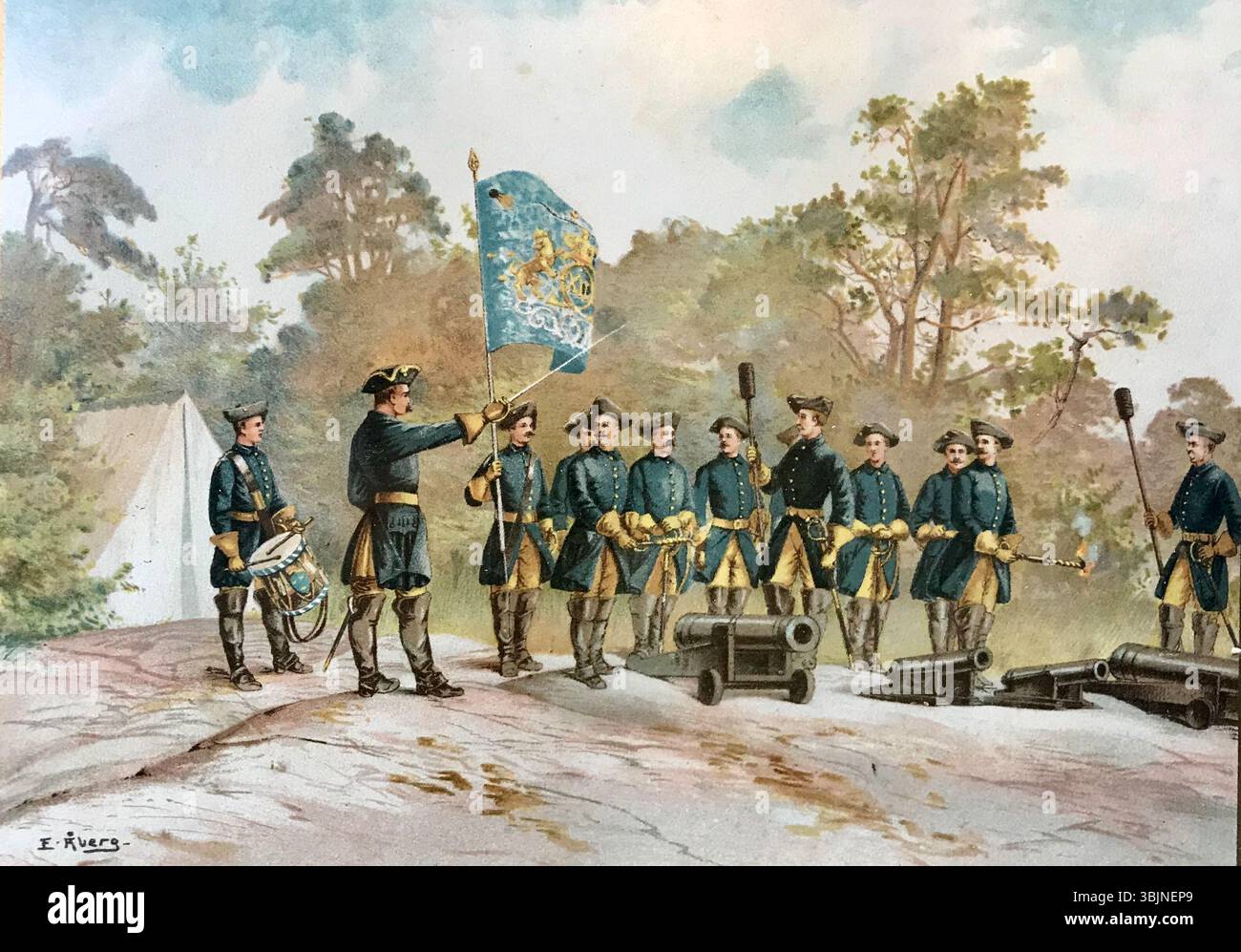 Emil Åberg’s painting 'Karoliner' depicts Swedish soldiers from the ...