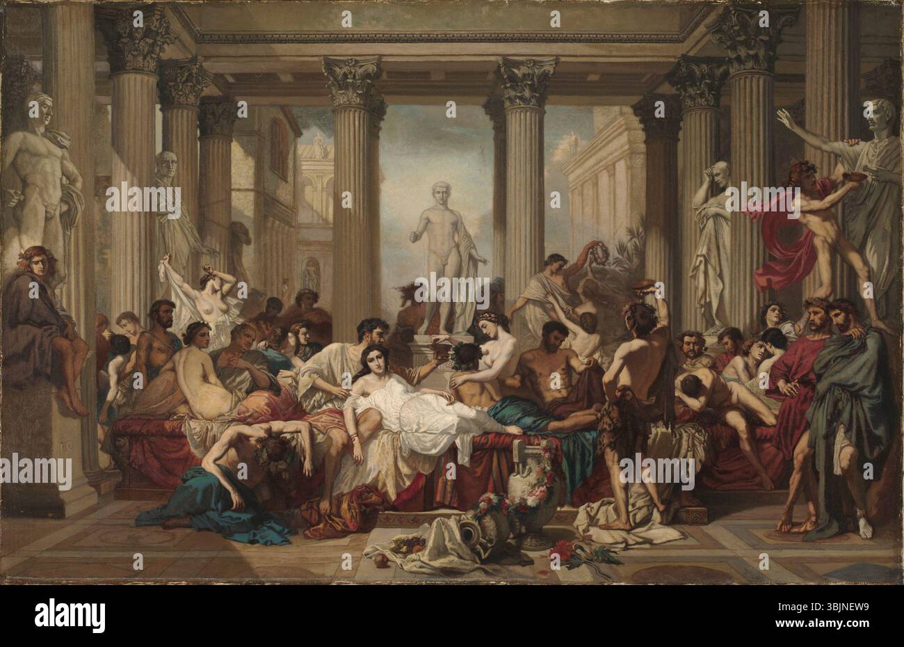 *Romans of the Decadence* by Thomas Couture (1815–1879) is an oil ...