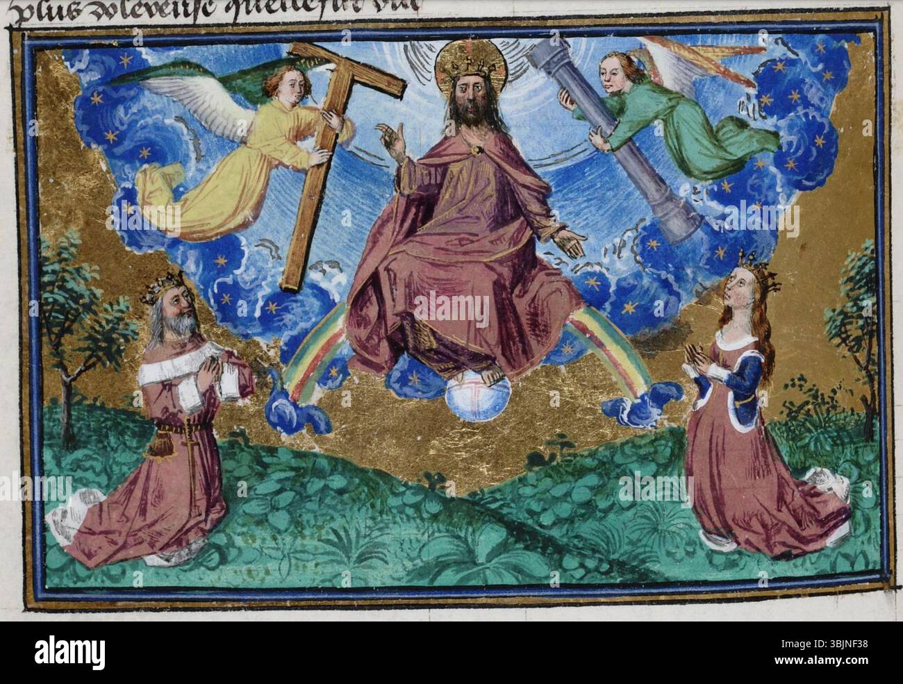 This circa 1455 illuminated manuscript leaf from 'Livres du Roy Modus ...