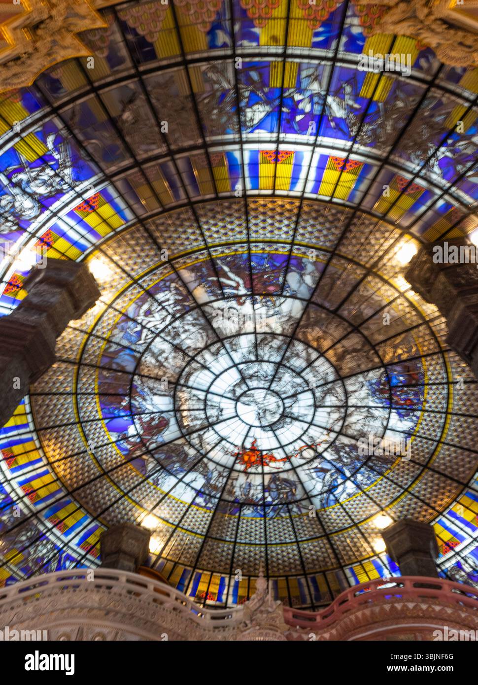 Stained glass ceiling Stock Photo - Alamy