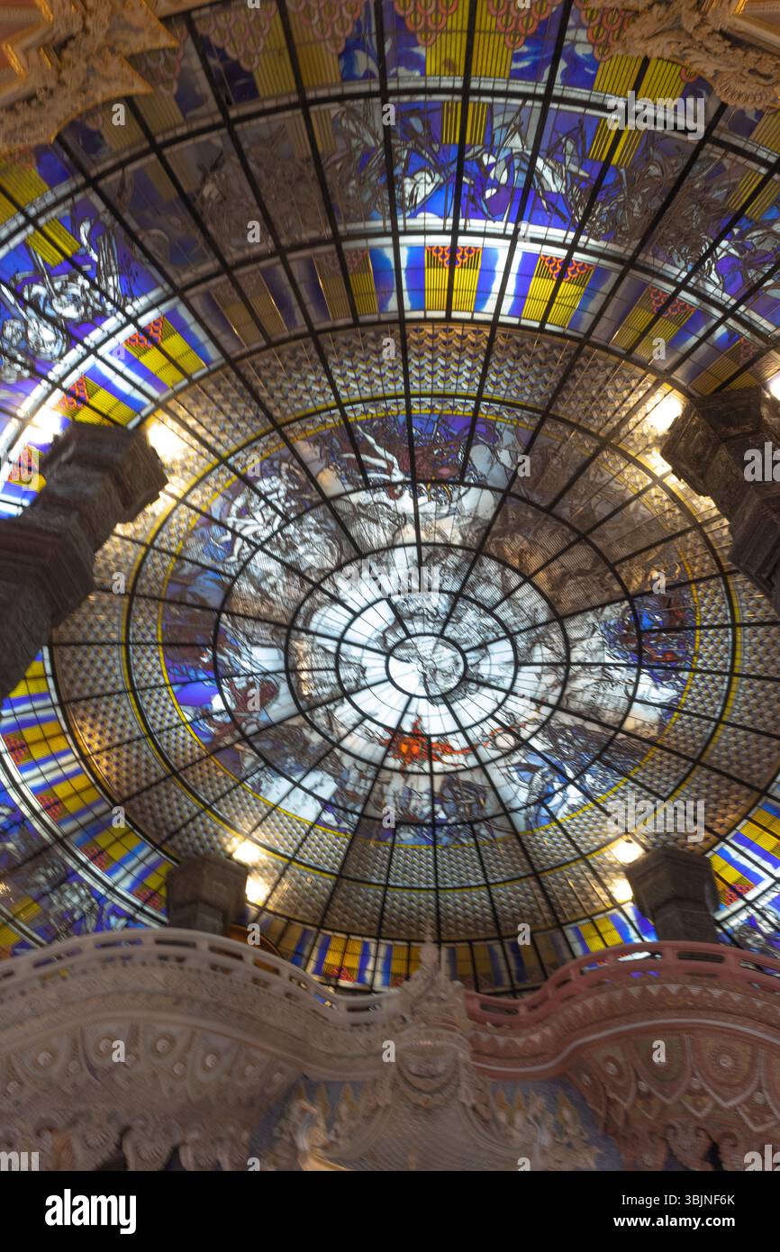 Stained glass ceiling Stock Photo - Alamy