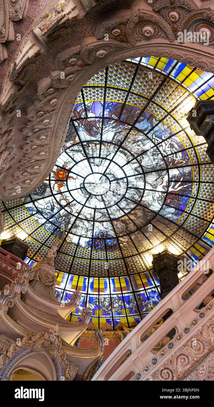 Stained glass ceiling Stock Photo - Alamy