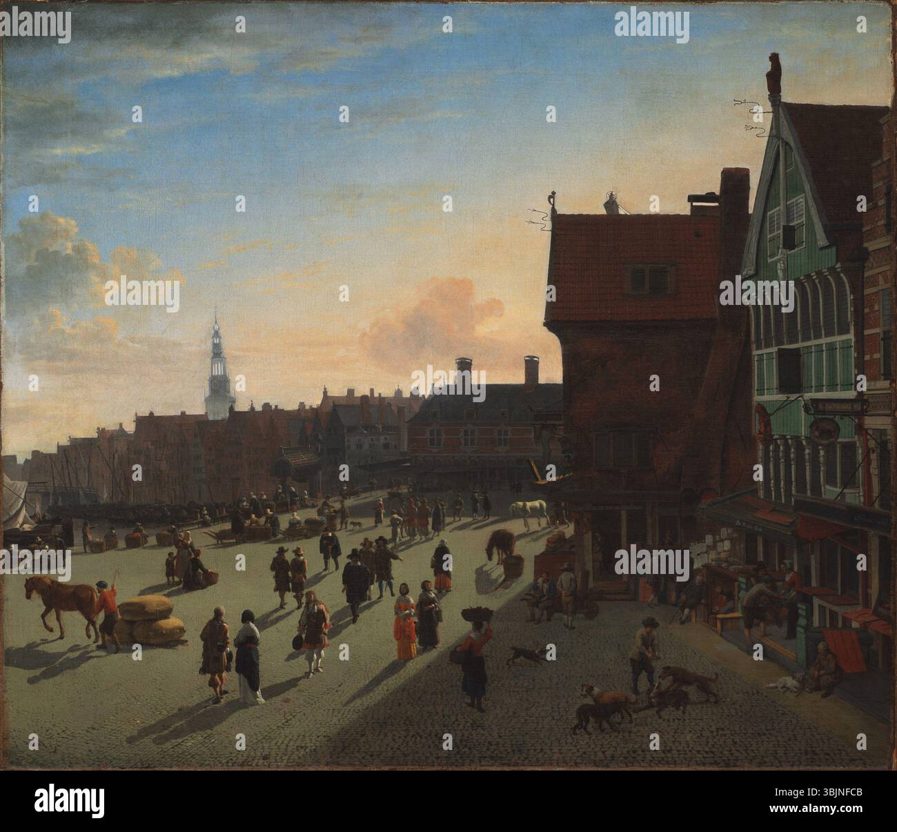 Jan van der Heyden’s "The Dam and Damrak, Amsterdam" (1663) is an oil ...