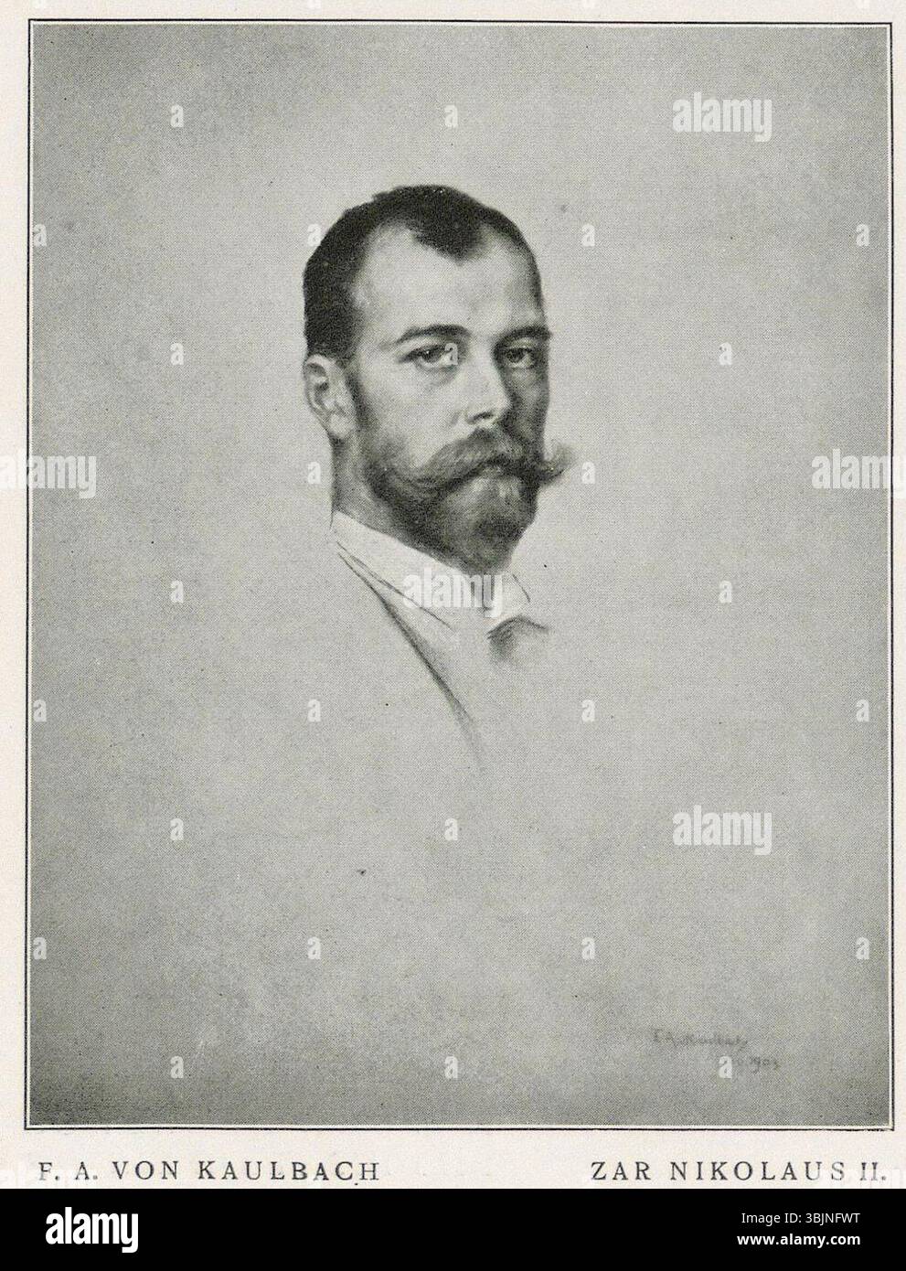 Friedrich August von Kaulbach's 1903 portrait of Nicholas II of Russia ...